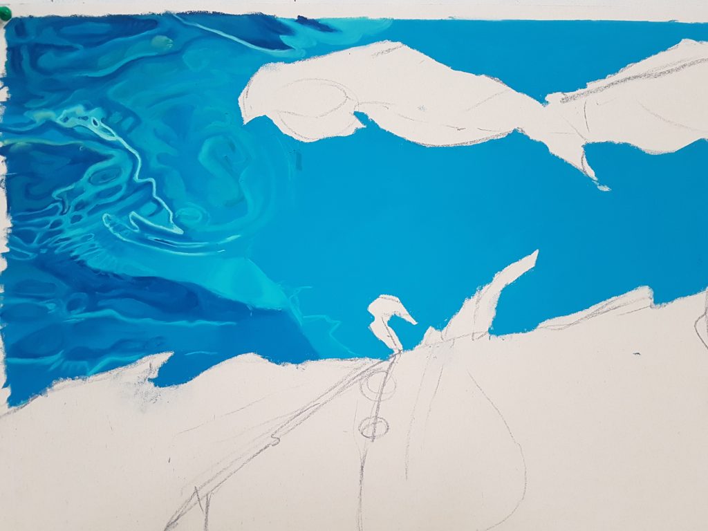 Michelle Lucking - The Abstraction Of Underwater Swimmers - How to Pastel